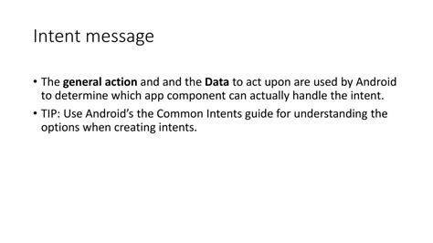 Android Topics What are Intents? Implicit Intents vs. Explicit Intents - ppt download