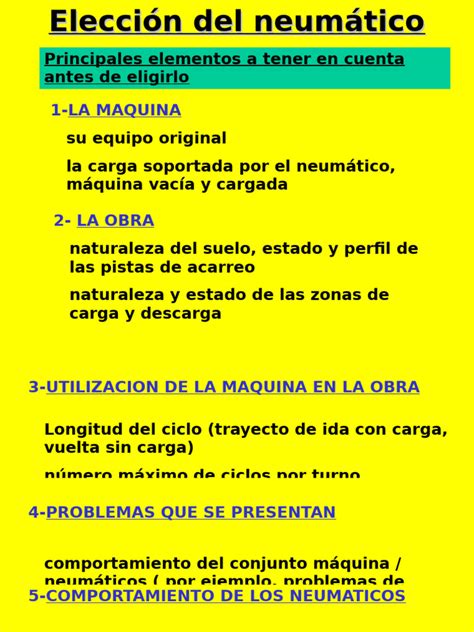 Teoría Sobre Tkph Pdf Neumático Eje