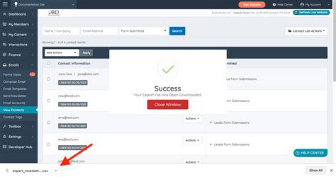 Export Contacts Brilliant Directories Documentation Bd Support