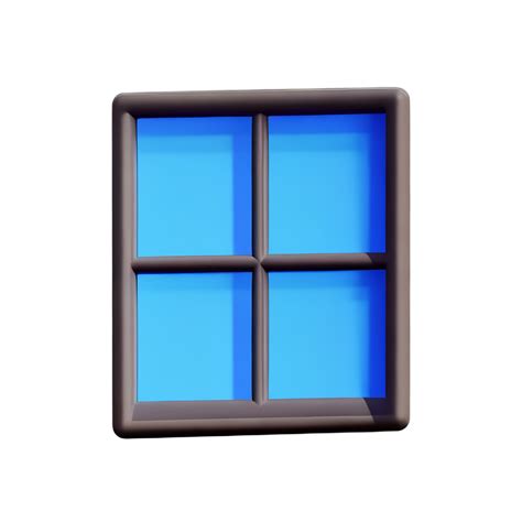 Window D Rendering Icon Illustration Png