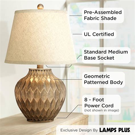 360 Lighting Buckhead Modern Accent Table Lamp 22 High Warm Bronze