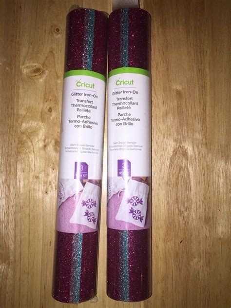 Cricut Htv Glitter Sampler Lot Of 2 On Mercari Cricut Glitter