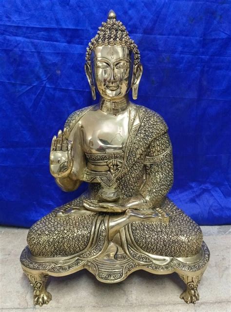 Golden Brass Buddha Statue At Rs 950 Brass Buddha Sculpture In