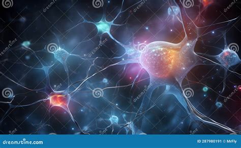 Neurons Synapses Human Brain Exploration And Capabilities Stock Illustration Illustration Of