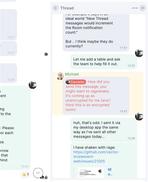 Message Appearing As Unencrypted For Others In The Thread · Issue