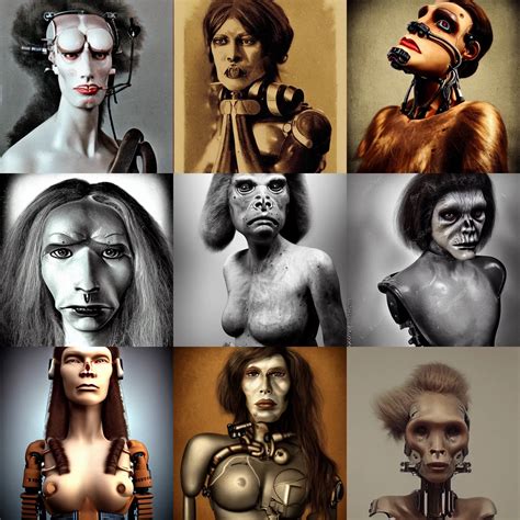 Fozzil Of A Beautiful Female Cyborg Neanderthal Vintage Stable
