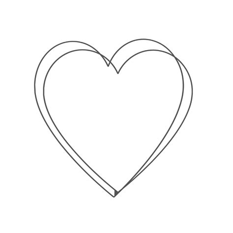Free Heart Outline Sketch Clipart Template To Edit Online