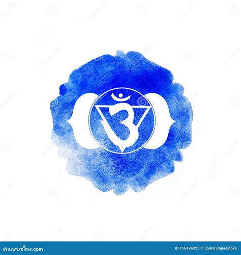 Ajna Chakra Watercolor Design Illustration Stock Illustration
