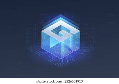 Big Data Machine Learning Algorithm Isometric Stock Vector Royalty