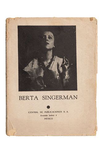 Berta Singerman Vista Por MÃ©xico Editorial FÃ¡bula Por Miguel N Lira Y Fidel Guerrero 1933