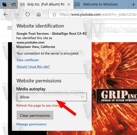 Disable Autoplay Videos In Edge Browser In Windows 10