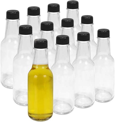 Yishik 150ml Clear Glass Spirit Bottles12 Pack Home Brewing Wine