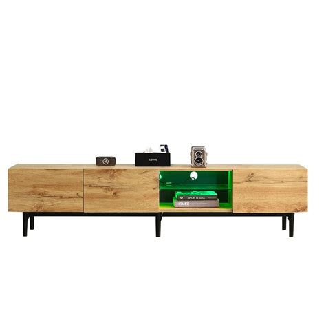 Merax Lowboard Mit Led Beleuchtung Inkl Fernbedienung Wildeiche Tv