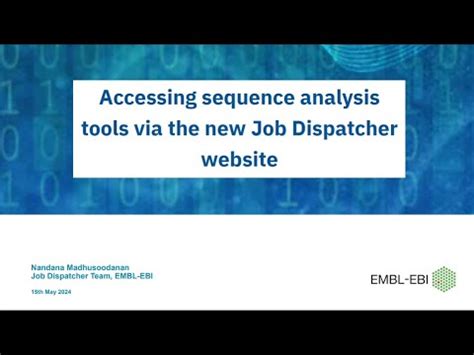Accessing Sequence Analysis Tools Via The New Job Dispatcher Website