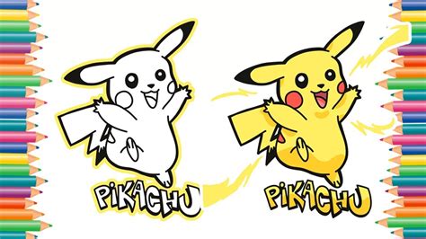 Cara Menggambar Dan Mewarnai Pikachu How To Draw Pika