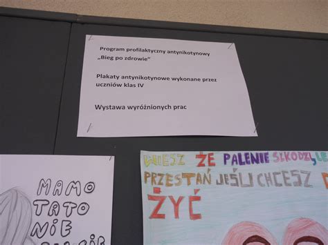 Bieg po zdrowie program profilaktyczny antynikotynowy Zespół Szkół w Nekli