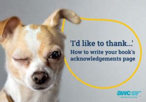 How To Write Your Books Acknowledgements Page Australian Writers Centre