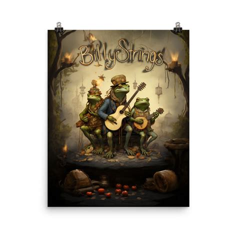 Billy Strings Poster Billy Frog Band Poster Pick Your Size Etsy
