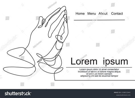 Two Hands Pressed Together Prayer Position Stock Vector Royalty Free