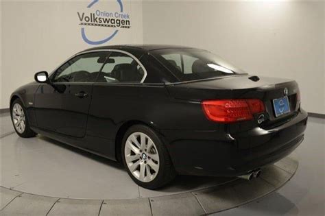 2011 Bmw 328i Convertible Black Black Nav Clean Title Carfax Low Miles