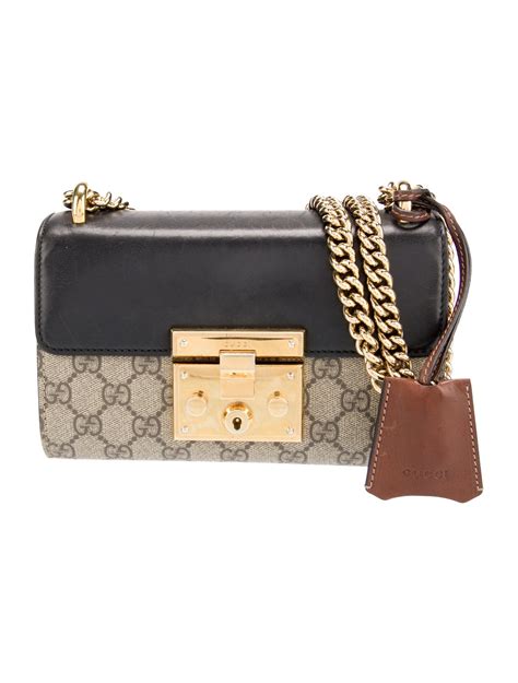 Gucci Gg Supreme Padlock Small Neutrals Shoulder Bags Handbags