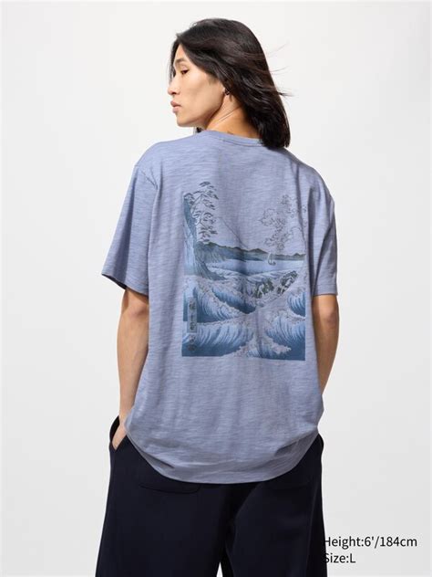 Mens Ukiyo E Blue Ut Graphic T Shirt Uniqlo Au