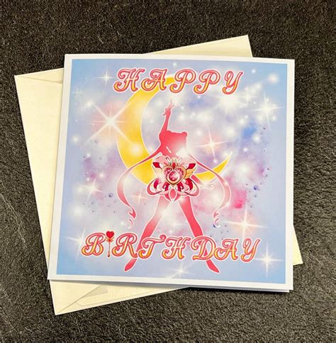 Sailor Moon Birthday Card Etsy