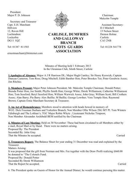 To Download The Pdf File Scots Guards Association