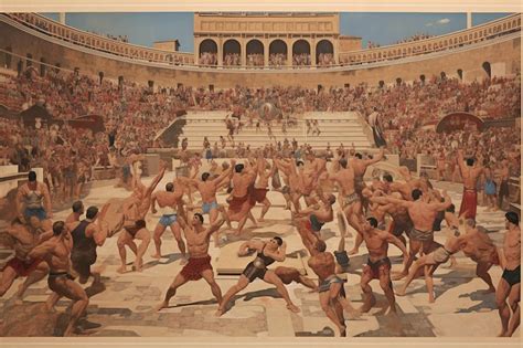Premium Photo Digital Art Of A Tense Moment In The Ancient Olympic