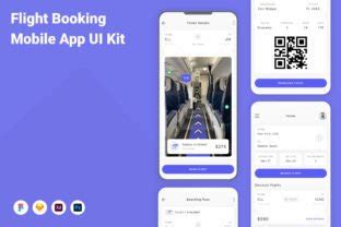 Flight Booking Mobile App Ui Kit Graphic By Betush · Creative Fabrica