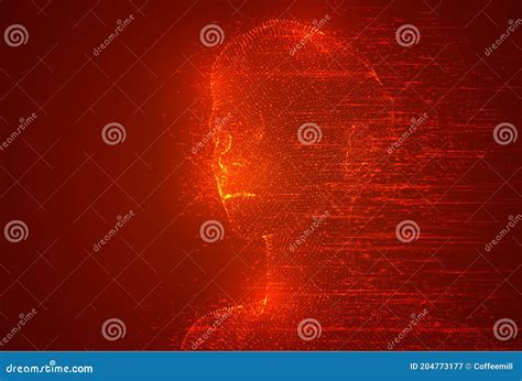 Flying Particles A Female Body Made Of Luminous Particles Stock Image Image Of Body Breasts