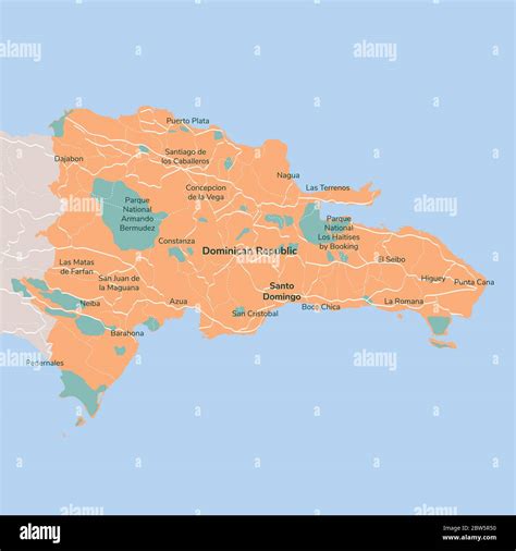 Vector Map Dominican Republic Isolated Vector Illustration Eps 10 Stock Vector Image And Art Alamy