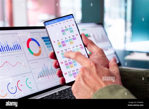 Gantt Employee Time Sheet Chart And Business Schedule Stock Photo Alamy