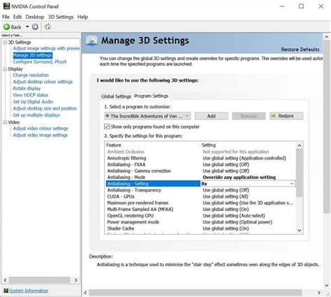 Why Does My Nvidia Control Panel Only Shows 3d Settings Subtitleclick