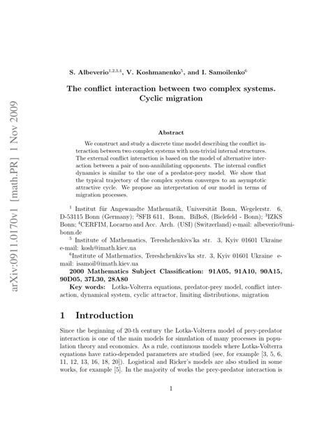 Pdf The Conflict Interaction Between Two Complex Systems Cyclic