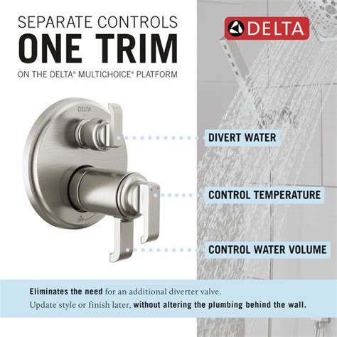 Tempassure 17t Series Integrated Diverter Trim With 3 Setting In