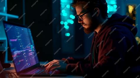 Premium Ai Image Software Development Concept Coding Programmer Software Engineer Working On