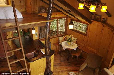 Treehouses For Adults Wooden Cabins Built In Gardens As Guesthouses Daily Mail Online