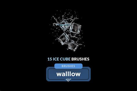 Ice Cubes 15 Photoshop Brushes For Digital Art And Photo Editing Gogivo