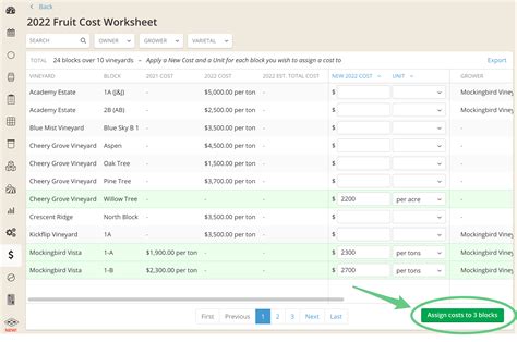 Indirect Cost Calculation Worksheet
