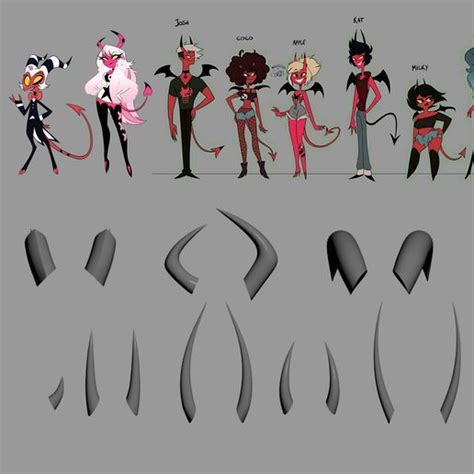 🤘 Helluva Boss Characters Horns Stl Pack 3d Print Model・ 3d File For 3d