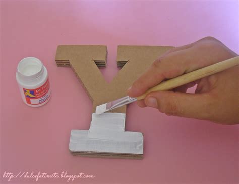 Diy Letras De Cartón Decoradas Manualidades