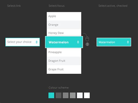 Flat Ui Of Select Form On Behance