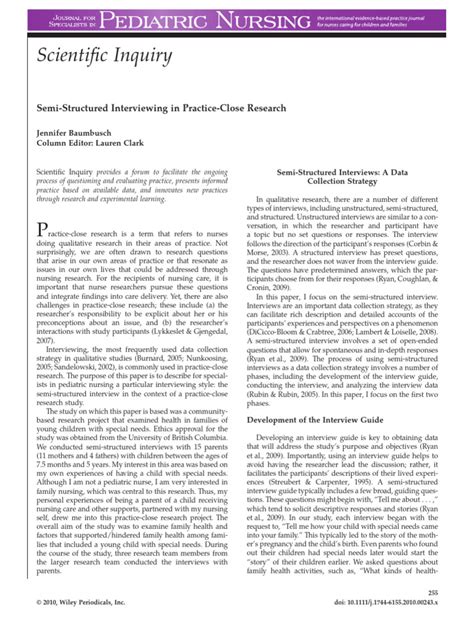 Semi Structured Interviewing In Practice Close Research Pdf