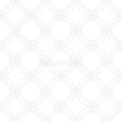 Seamless Trend Ornament Of Circles And Arcs Geometric White Shapes For Textiles And Wallpaper