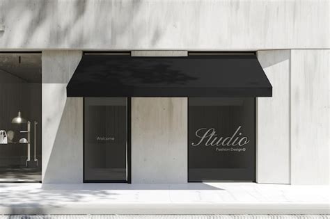 스토어프론트 및 캐노피 모 디자인 Psd 프리미엄 Ai 생성 Psd