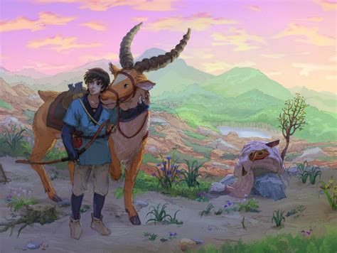 Ashitaka And Yakuru Studio Ghibli And 1 More Drawn By Akiyama