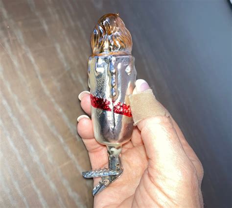 Vintage Glass Clip On Candle Ornament Inge German Blown Glass Etsy