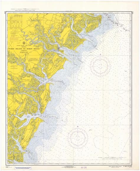Tybee Island To Doboy Sound Map 1968 Nautical Chart Print Etsy