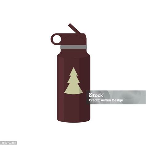 커피 병 음료 물을 위한 보온병의 평평한 그림 차를위한 벡터 여행 음료 0명에 대한 스톡 벡터 아트 및 기타 이미지 0명 가리기 단열 음료 용기 Istock